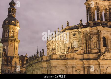 Dresden, Germany - November 2 2024: Hofkirche, Hausmannsturm Dresden ...