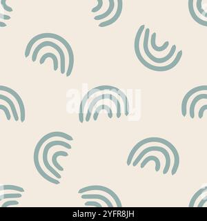 Minimalist Blue Rainbow Arches on Teal Pattern Stock Vector Image & Art ...