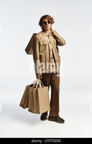 This is my Friday outfit. Studio portrait of a handsome young man ...