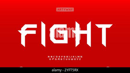 Warrior font alphabet edgy letters. Viking or Ninja typography ...