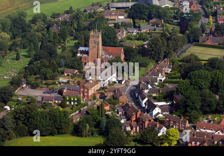Aerial view Claverley village in Shropshire England Uk Stock Photo - Alamy