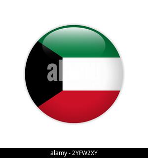 Kuwait flag, vector illustration on a white background Stock Vector ...