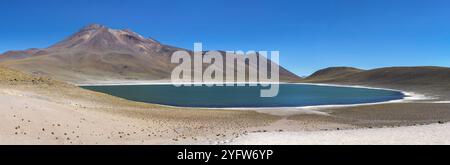 Laguna Miñiques below the mountain Miñiques in Chile Stock Photo - Alamy