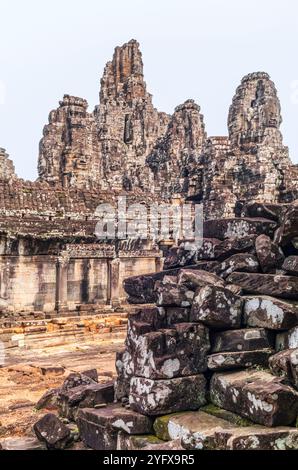 Details of the Banyon temple complex in Cambodia Stock Photo - Alamy