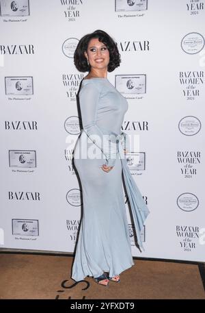 Raye arriving at the Harper's Bazaar Women of the Year 2024 awards, at ...
