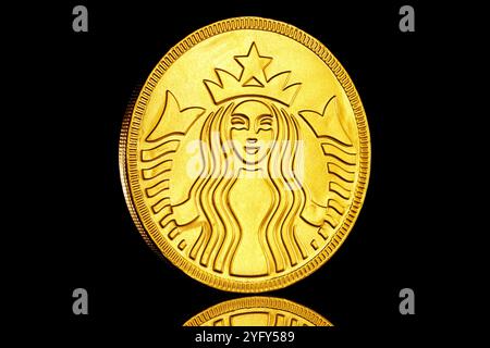 Starbucks Chocolate Coin Stock Photo - Alamy