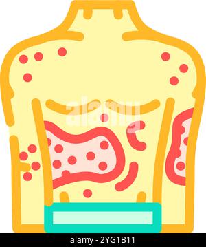 rash skin lesions disease symptom color icon vector. rash skin lesions ...