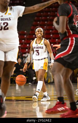 Arizona State guard Tyi Skinner (3) against Baylor during an NCAA ...