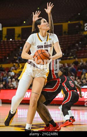Arizona State forward Kennedy Basham (0) against Baylor during an NCAA ...