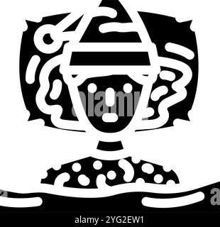 night sweats disease symptom glyph icon vector. night sweats disease ...