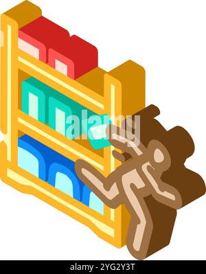 shoplifting crime color icon vector. shoplifting crime sign. isolated ...