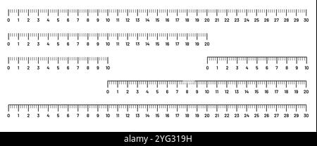 20 centimeters scale and ruler template isolated on white background ...
