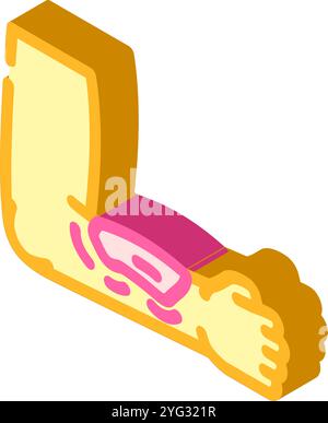 bruises household injury accident isometric icon vector. bruises ...