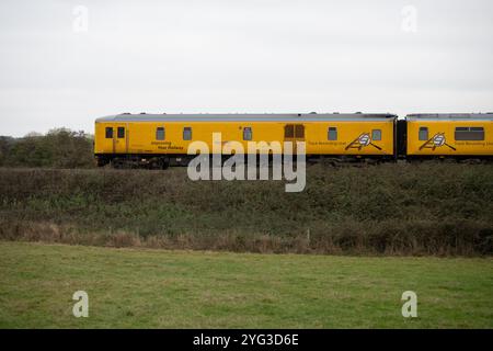 A Network Rail Track Recording Unit train passing through Blakedown ...