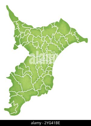 Map of Chiba Prefecture Stock Photo - Alamy