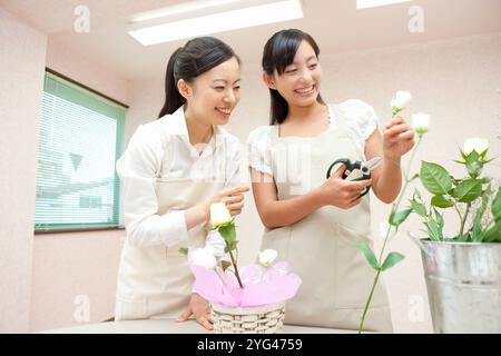 Flower Arrangement Classes Stock Photo - Alamy