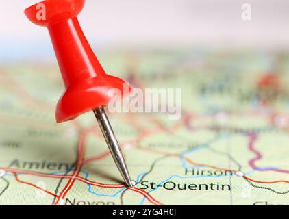 Map of St. Quentin France Stock Photo - Alamy