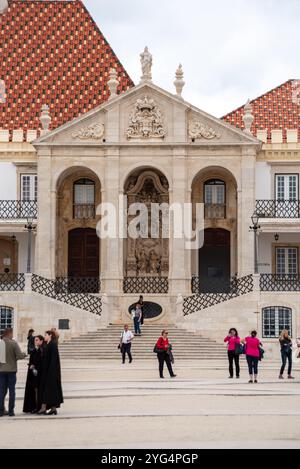 Coimbra, Portugal, Entrance to the rectory of the Coimbra university ...