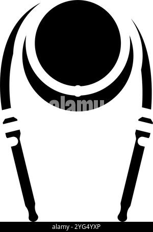 jump rope fitness tool glyph icon vector illustration Stock Vector ...