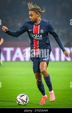 Bradley BARCOLA of PSG during the French championship Ligue 1 football ...