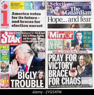 7 November 2024. British newspaper front pages register their shock at ...