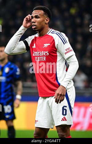 Gabriel Magalhaes of Arsenal FC during the UEFA Europa League round of ...