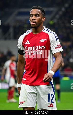 Jurrien Timber of Arsenal FC in action during the UEFA Champions League ...