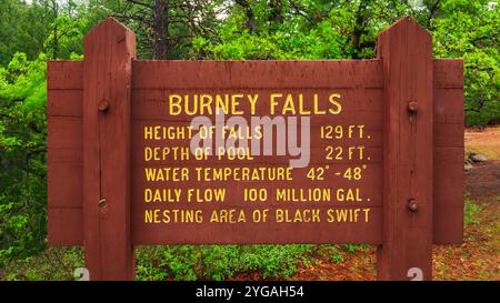 Interpretive sign, McArthur-Burney Falls Memorial State Park ...