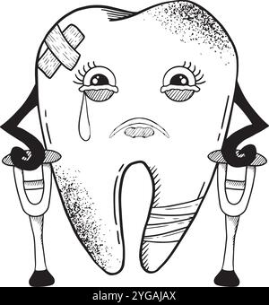 Sad Tooth Drawing