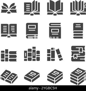 bookshelf icon Vector Glyph Illustration Stock Vector Image & Art - Alamy