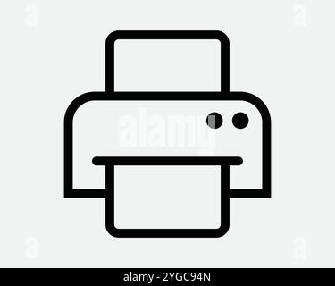 inkjet printer line icon, outline symbol, vector illustration, concept ...