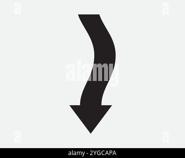 Right reverse curve outline vector icon. Thin line black right reverse curve icon, flat vector ...