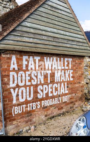 Ettington , UK - June 5, 2024: Popular Wall Saying at Caffeine and ...