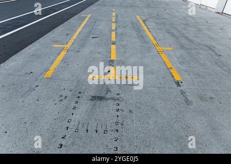 Track markings, pit stop lines, F1 Grand Prix Racetrack, Montreal ...