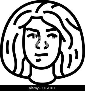 guilt woman expression line icon vector illustration Stock Vector Image ...