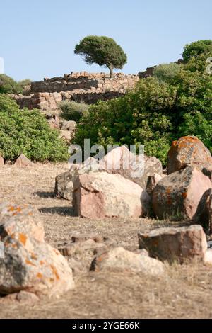 Parco archeologico Monte Sirai Carbonia - Sardinia - Italy Stock Photo ...