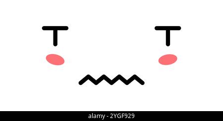 Angry smile face emoticon, disgruntled comic smiley with annoyed ...