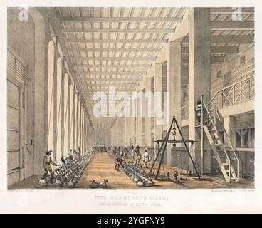OPIUM FACTORY AT PATNA, INDIA for the Chinese trade The stacking room ...