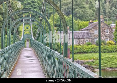 The Tummel suspension bridge, The Clunie Bridge, Pitlochry Stock Photo ...