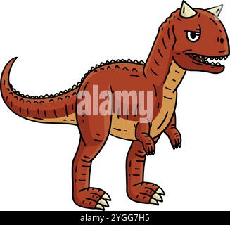 Carnotaurus Dinosaur Cartoon Colored Clipart Stock Vector Image & Art ...
