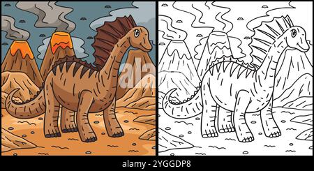 Dinosaur Amargasaurus Cartoon Colored Clipart Stock Vector Image & Art ...
