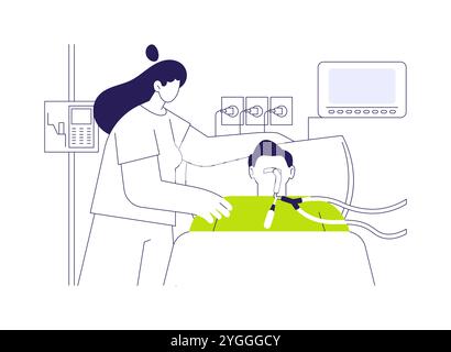 Critical care nursing abstract concept vector illustration Stock Vector ...