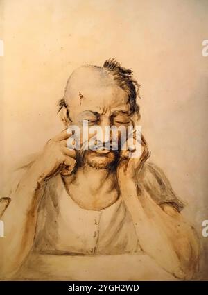 Watercolour; soldier suffering from a head Wellcome L0064784 Stock ...