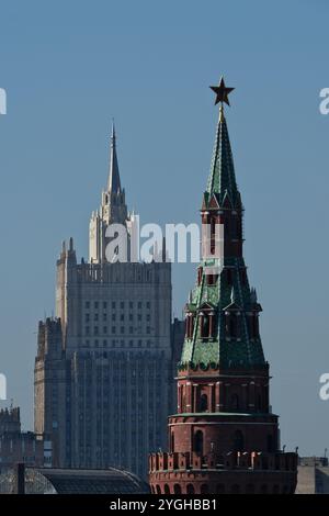 Russia, Moscow. The main building of Russian Foreign Affairs Ministry ...