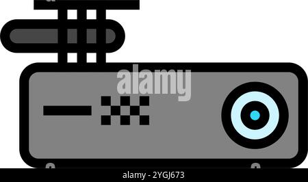 dash cam accessory line icon vector illustration Stock Vector Image ...