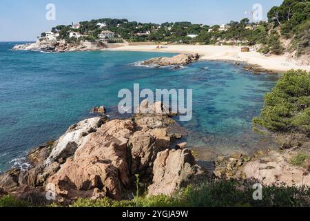 Sa Conca beach, S'Agaro Stock Photo - Alamy