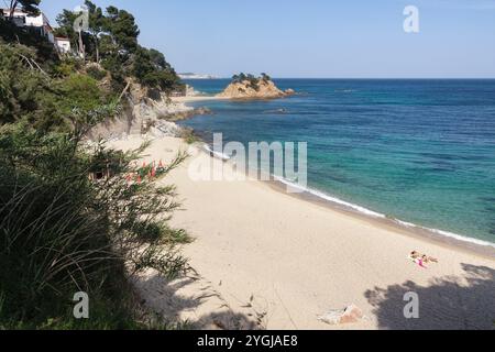 Cap Roig beach (Cala Cap Roig), Calonge Stock Photo - Alamy
