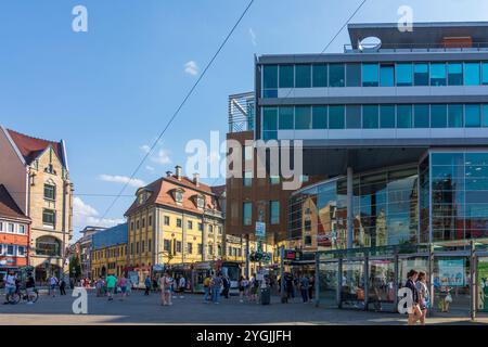 Erfurt, square Anger, museum Angermuseum in Thuringia, Germany Stock ...
