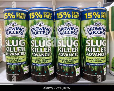 Slug killer pesticide powder for sale at the local garden centre Stock ...