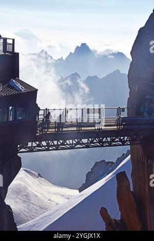 Aiguille du Midi observation station in Chamonix, Mont Blanc, Haute ...